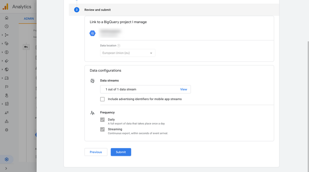 How to set up BigQuery linking in your Google Analytics 4 property