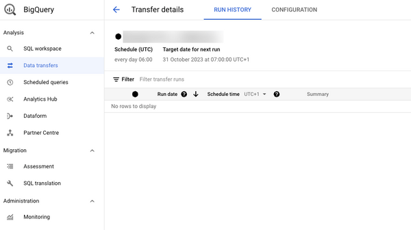 How to set up the Google Ads data transfer to BigQuery