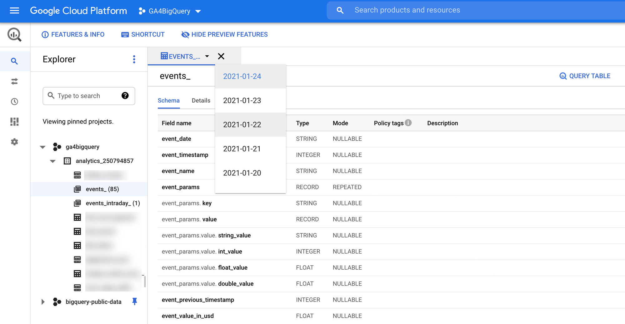 Tutorial How To Query Multiple Events Tables With Tablesuffix Ga4